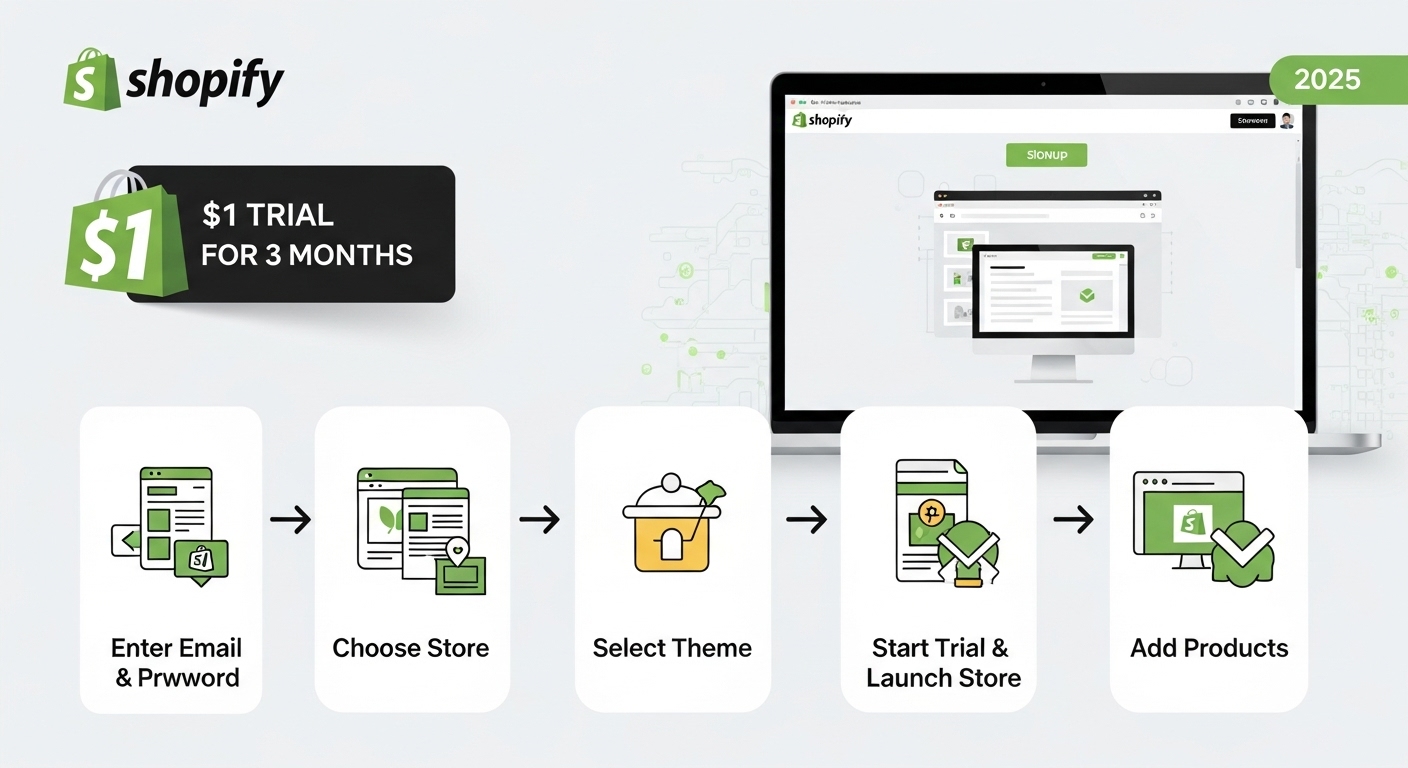Shopify 3 Month Trial for $1 in 2025 – Full Access to Ecommerce Tools October 2025